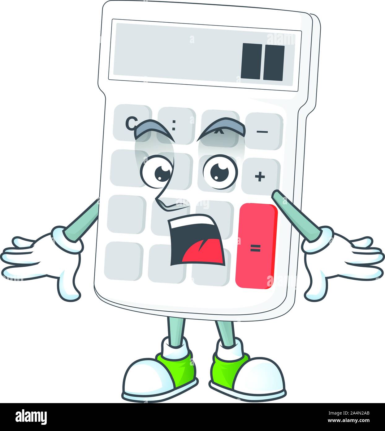 Surprised calculator Stock Vector Images - Alamy