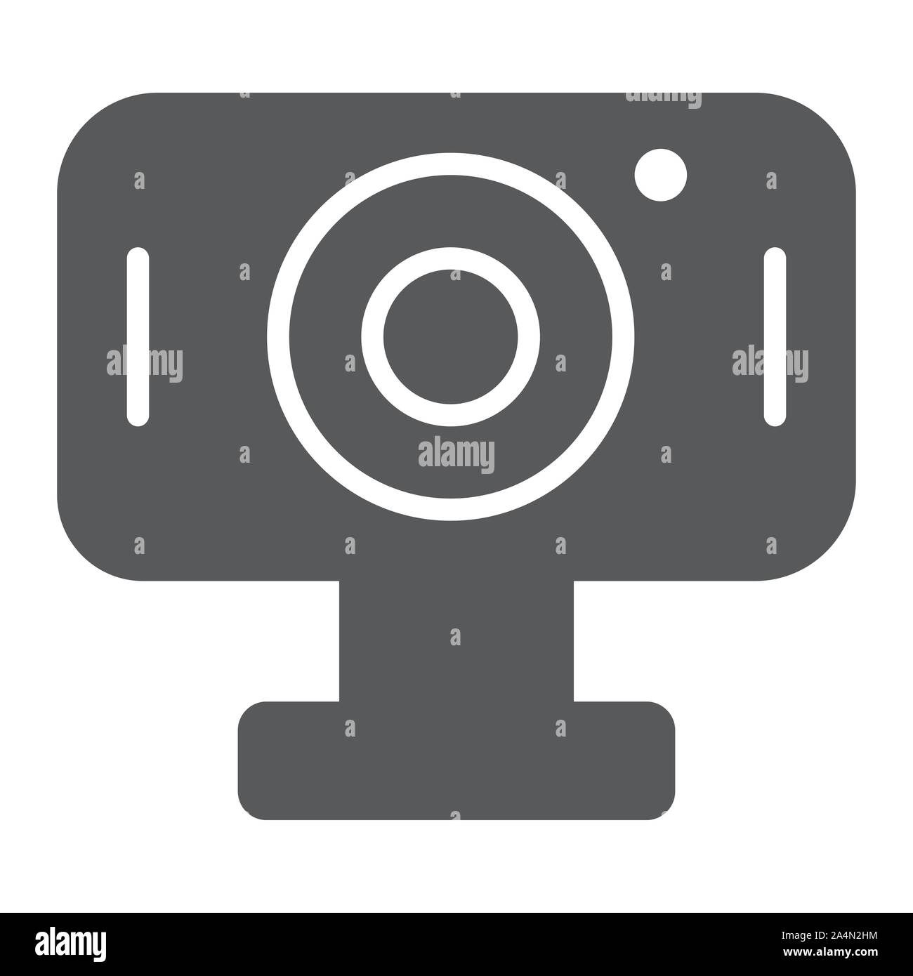 Webcam glyph icon, cam and device, computer camera sign, vector ...