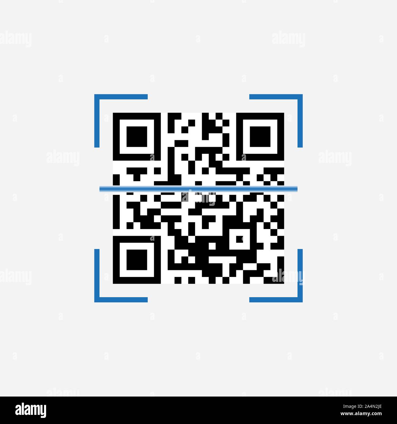 Scanning qr code Stock Vector Images - Alamy