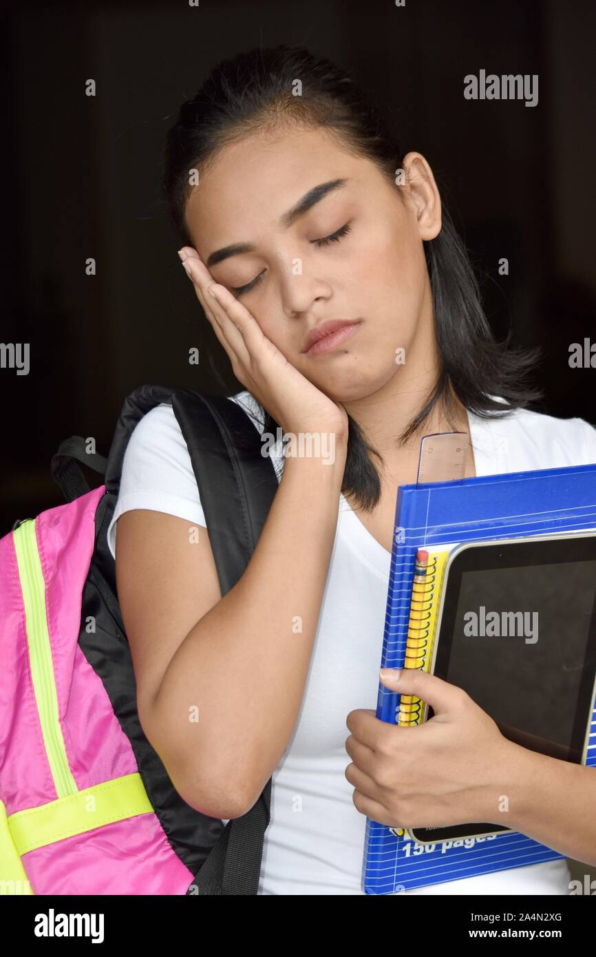 Sleepy Cute Person Stock Photo - Alamy