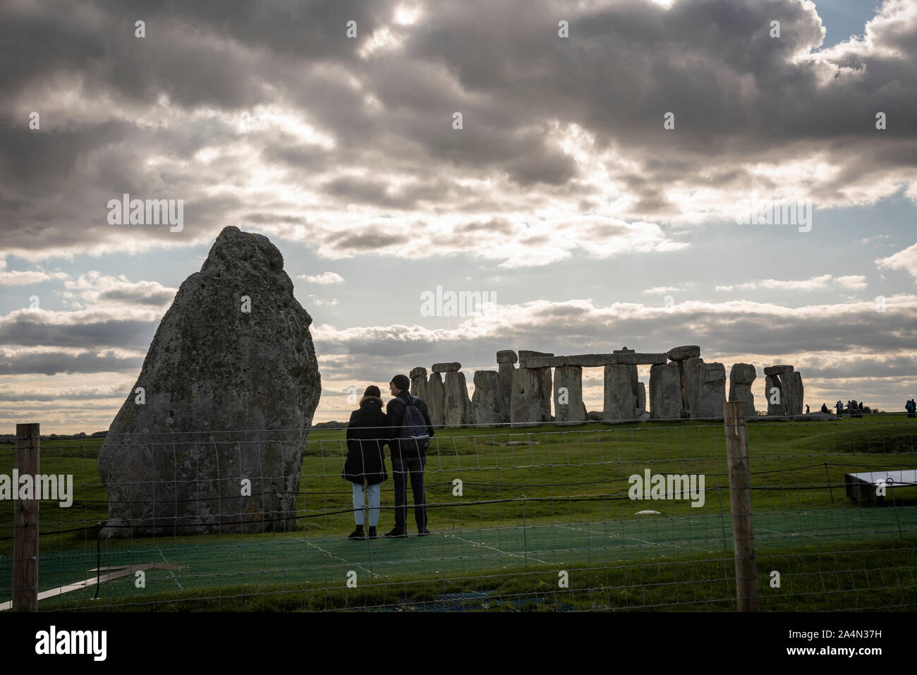 The Heel Stone at Stonehenge stone circles on Salisbury Plain ...