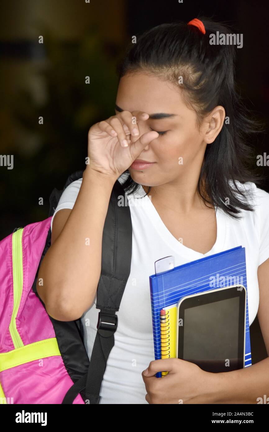 Sad Student Teenager School Girl Stock Photo - Alamy