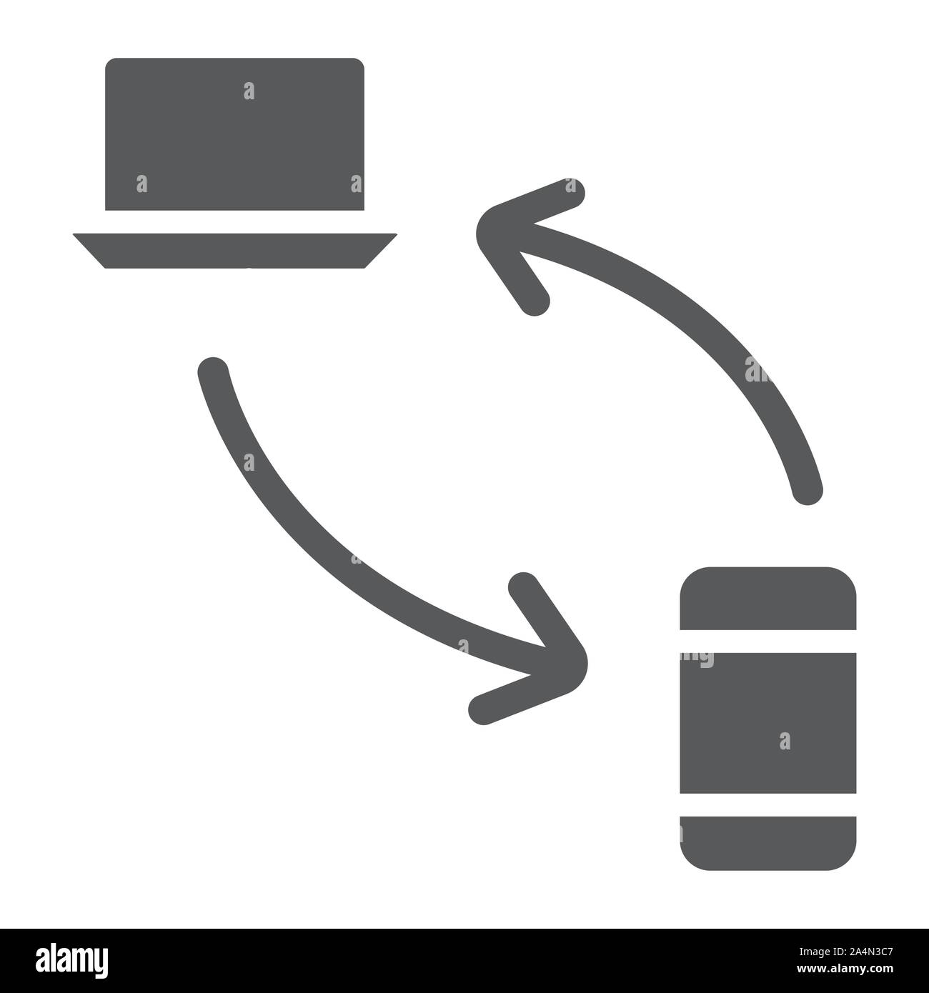 Transferring Data From A Mobile Stock Vector Images Alamy