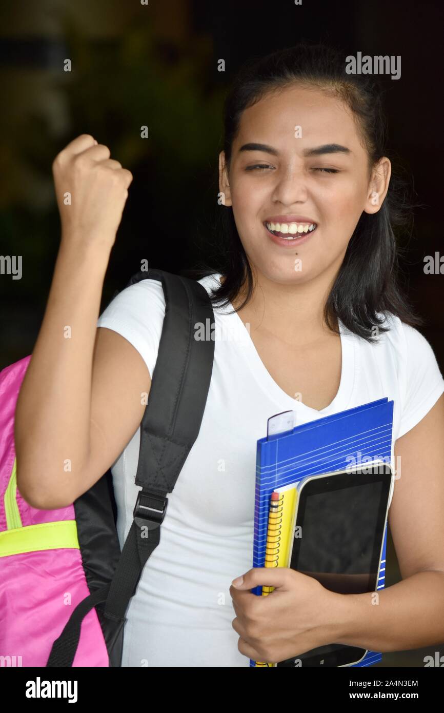 Successful Cute Minority Student Teenager School Girl Stock Photo - Alamy