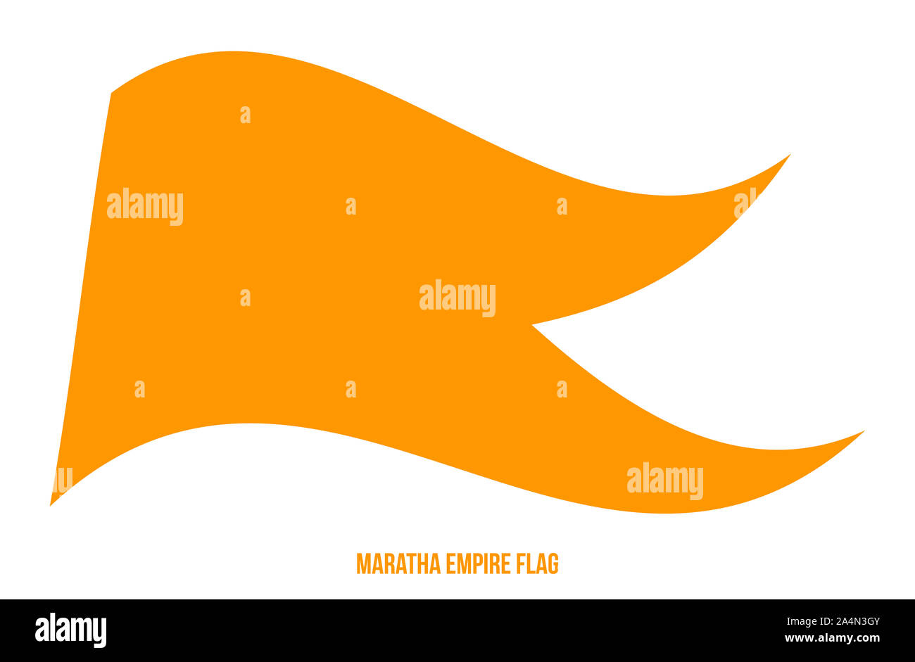 Maratha Empire (1674-1818) Flag Waving Vector Illustration on White ...