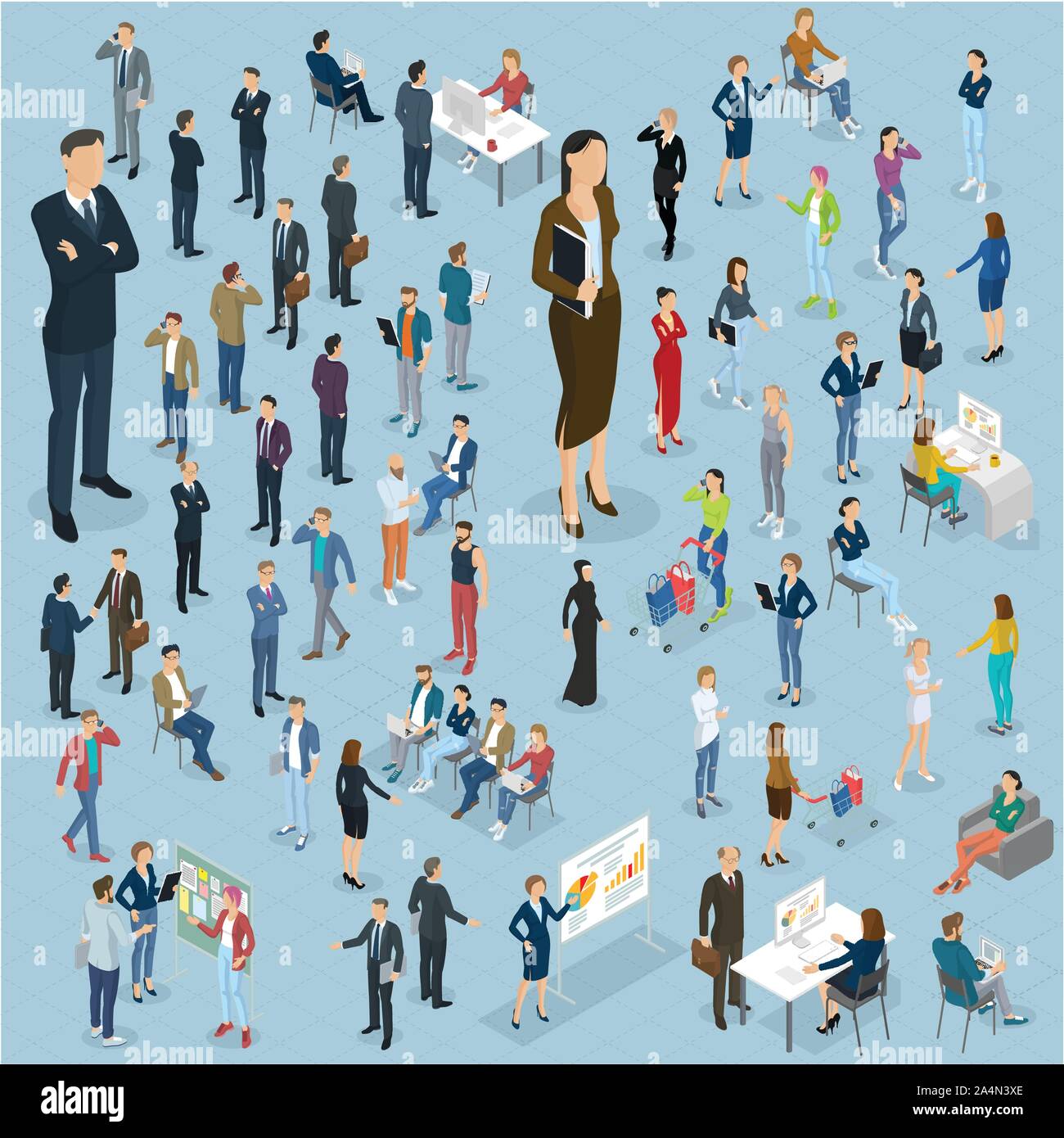 Set of isometric vector people Stock Vector Image & Art - Alamy