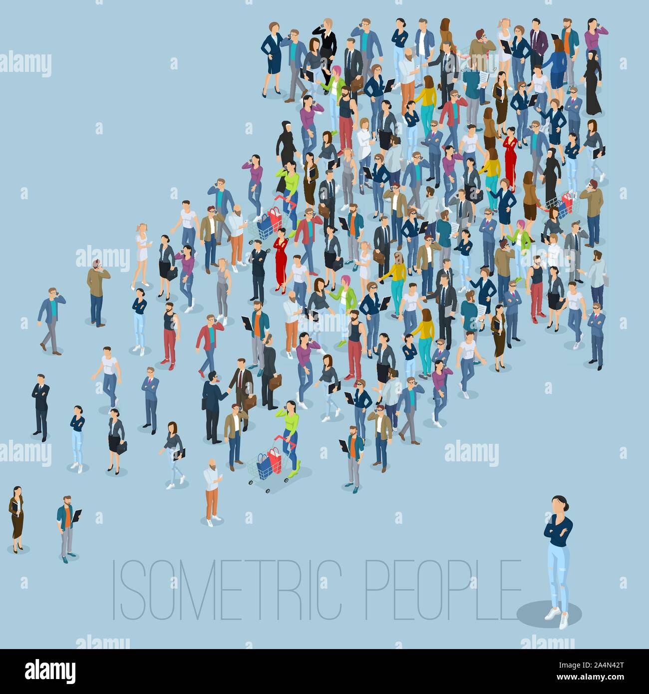 Isometric man target arrow Stock Vector Images - Alamy