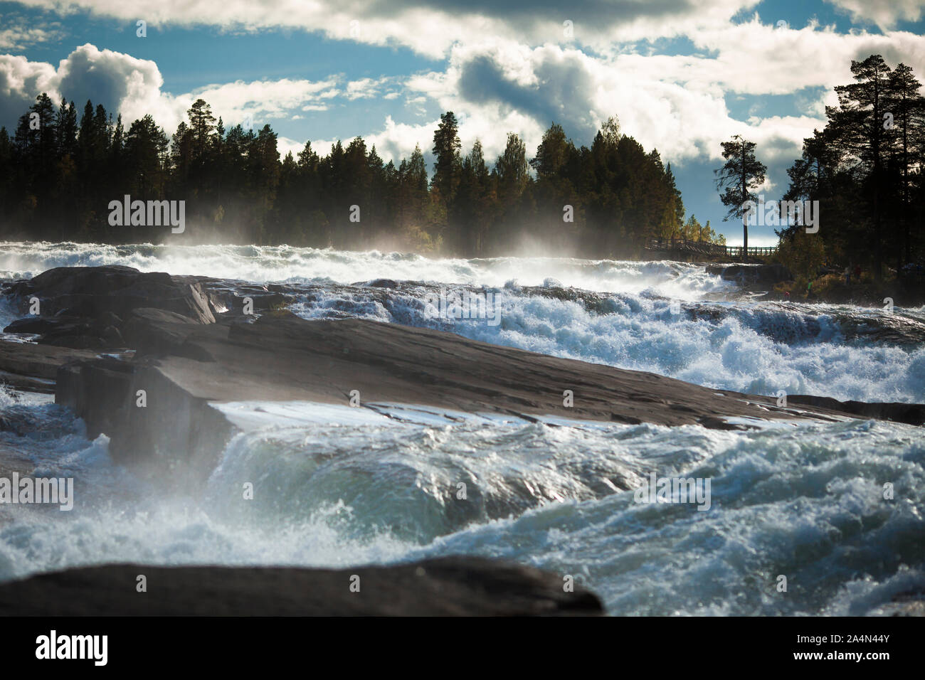 Waterfall on river Stock Photo - Alamy