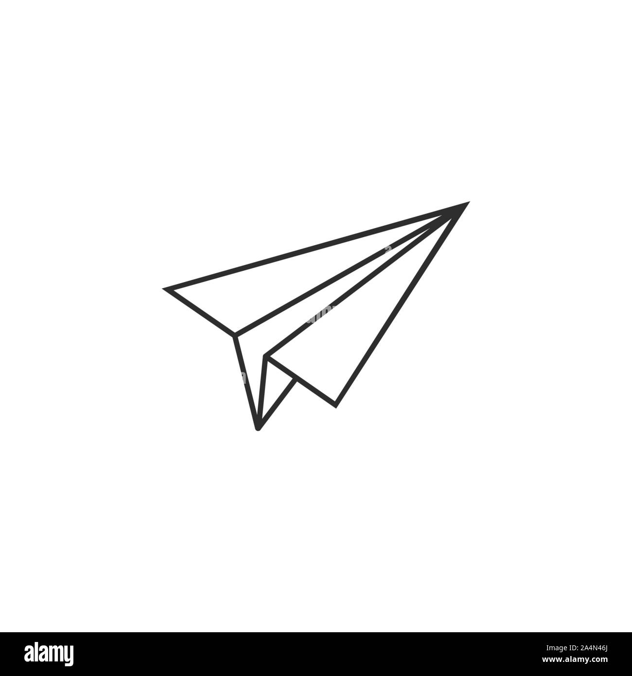 Paper airplane icon. Vector illustration, flat design Stock Vector ...