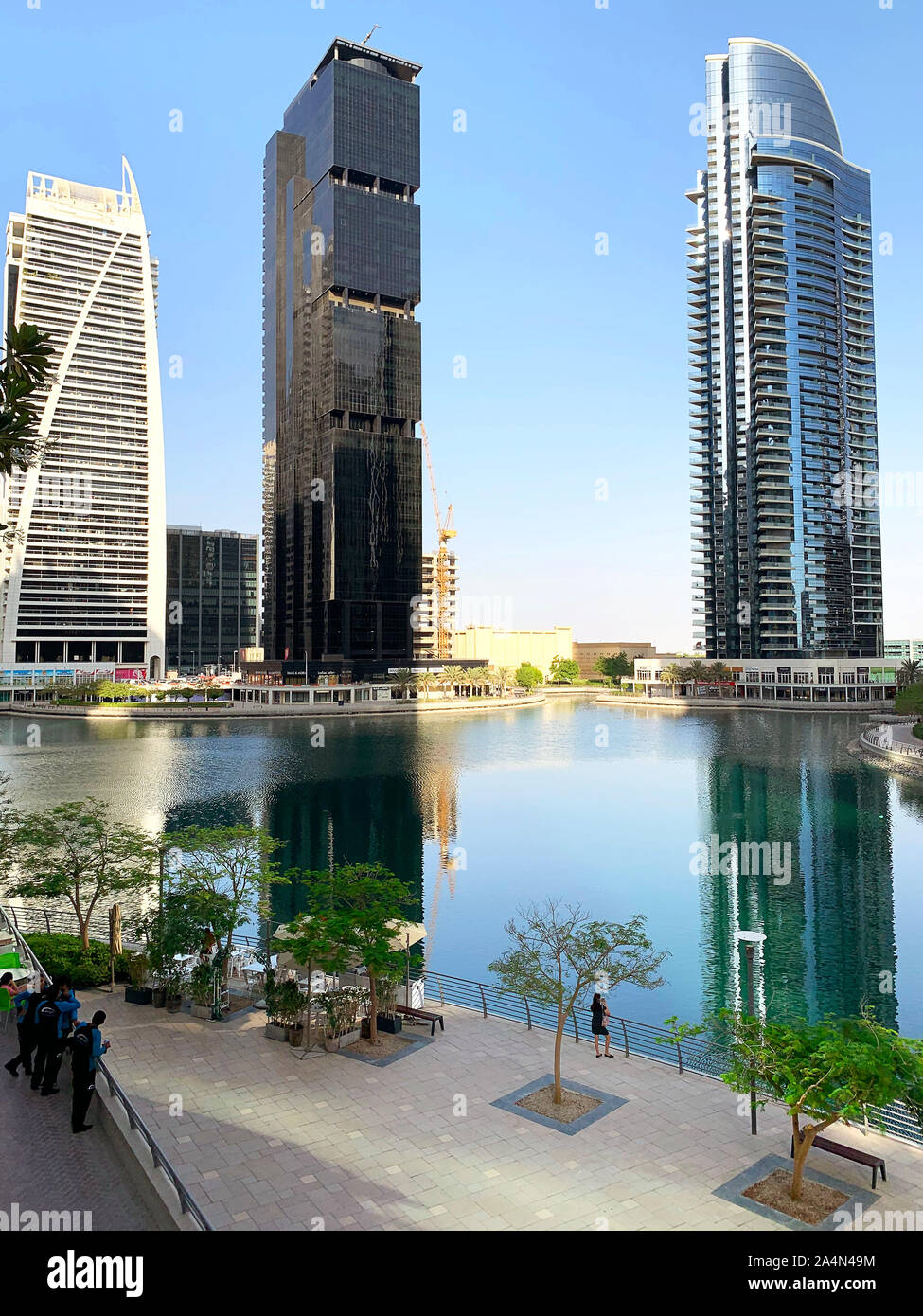 Dubai / UAE - October 15, 2019: View of Jumeirah Lakes Towers ...