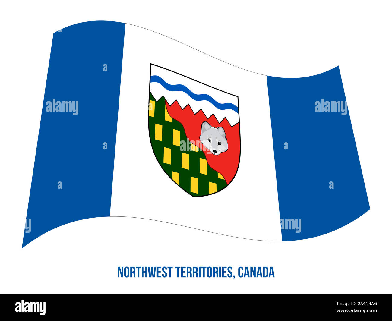 Northwest Territories Flag Waving Vector Illustration on White ...
