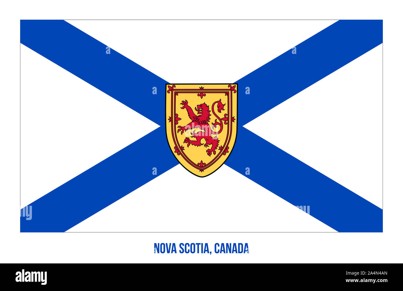 Nova Scotia Flag Vector Illustration on White Background. Provinces ...