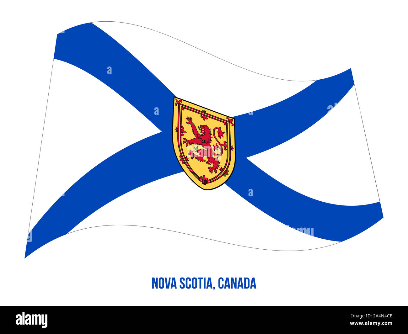 Nova Scotia Flag Waving Vector Illustration on White Background ...