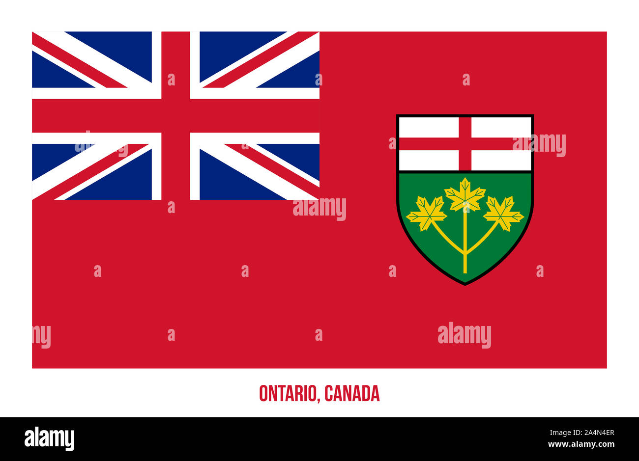 Ontario Flag Vector Illustration on White Background. Provinces Flag of ...