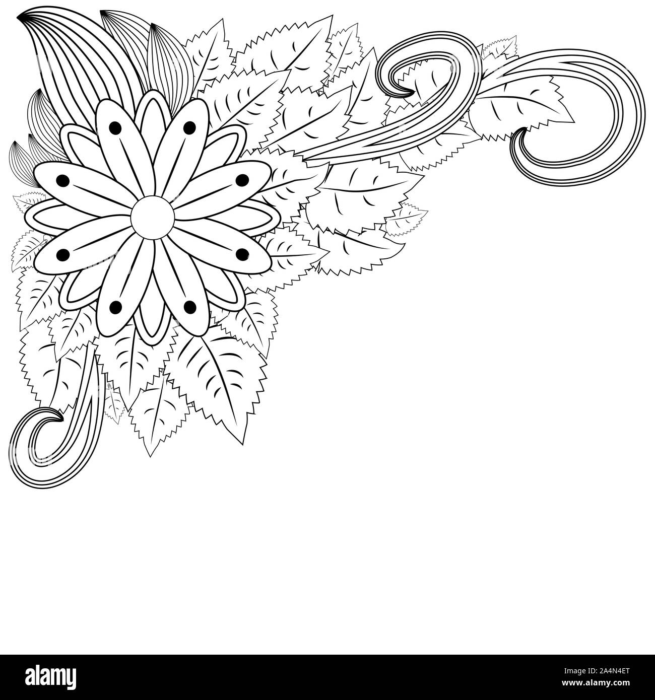 Abstract hand drawn zentangle style frame. Doodle art decorative border ...