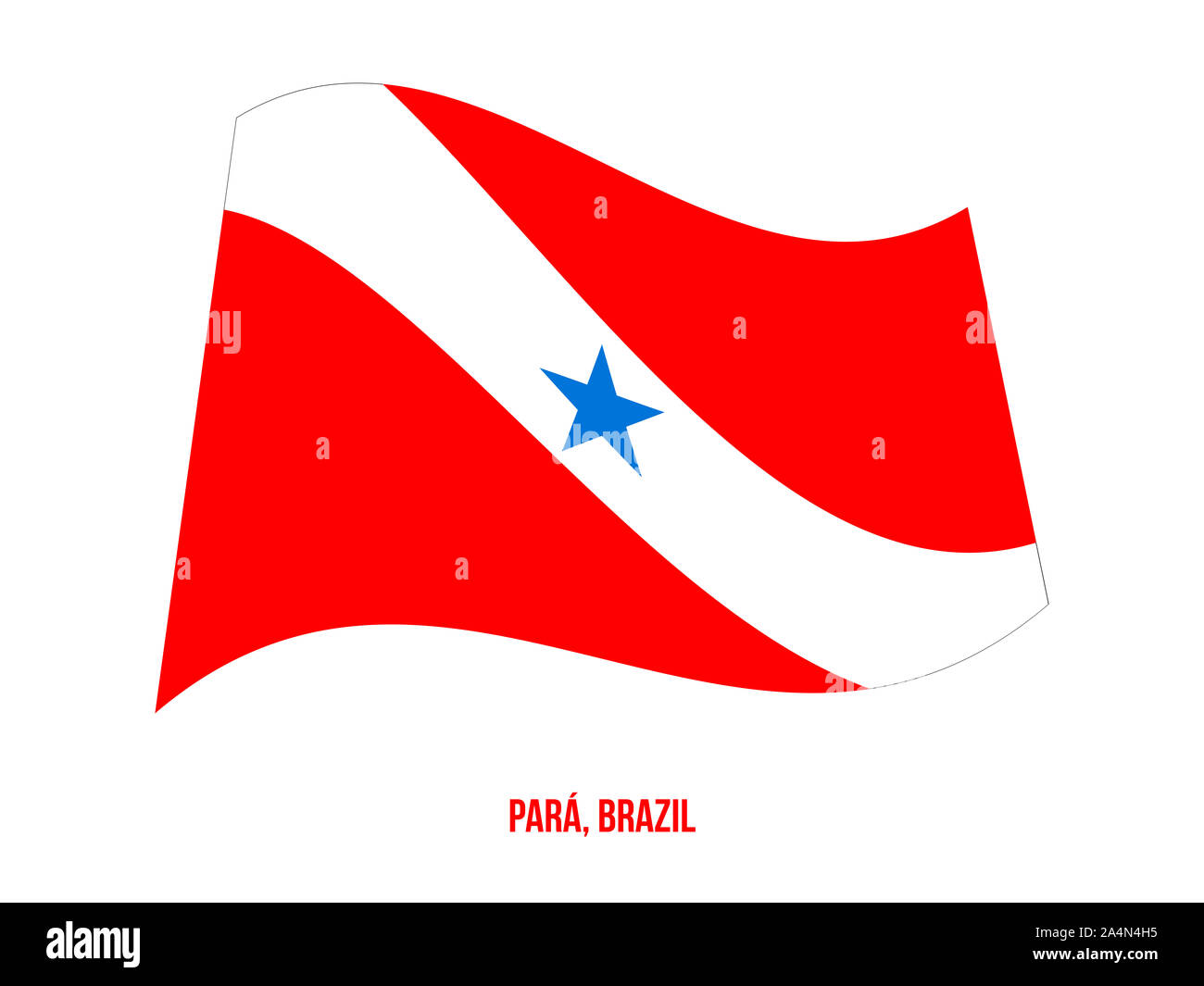 Para Flag Waving Vector Illustration on White Background. States Flag ...