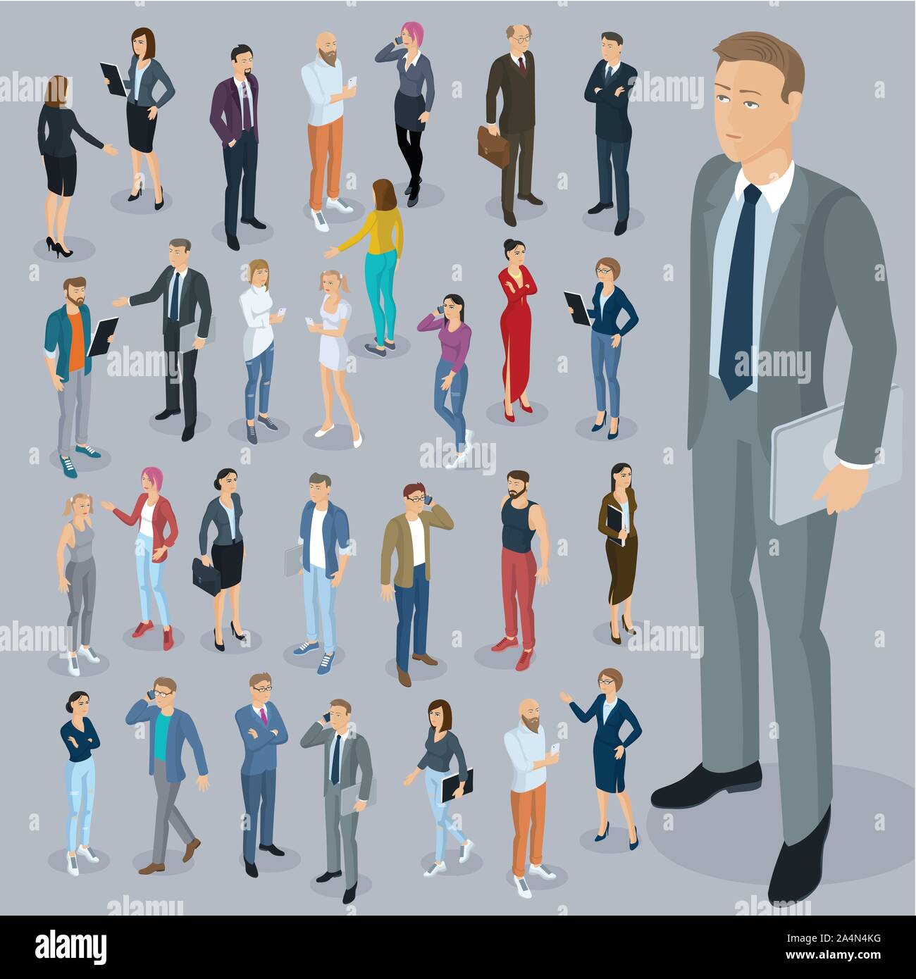 Set isometric people Stock Vector Images - Alamy