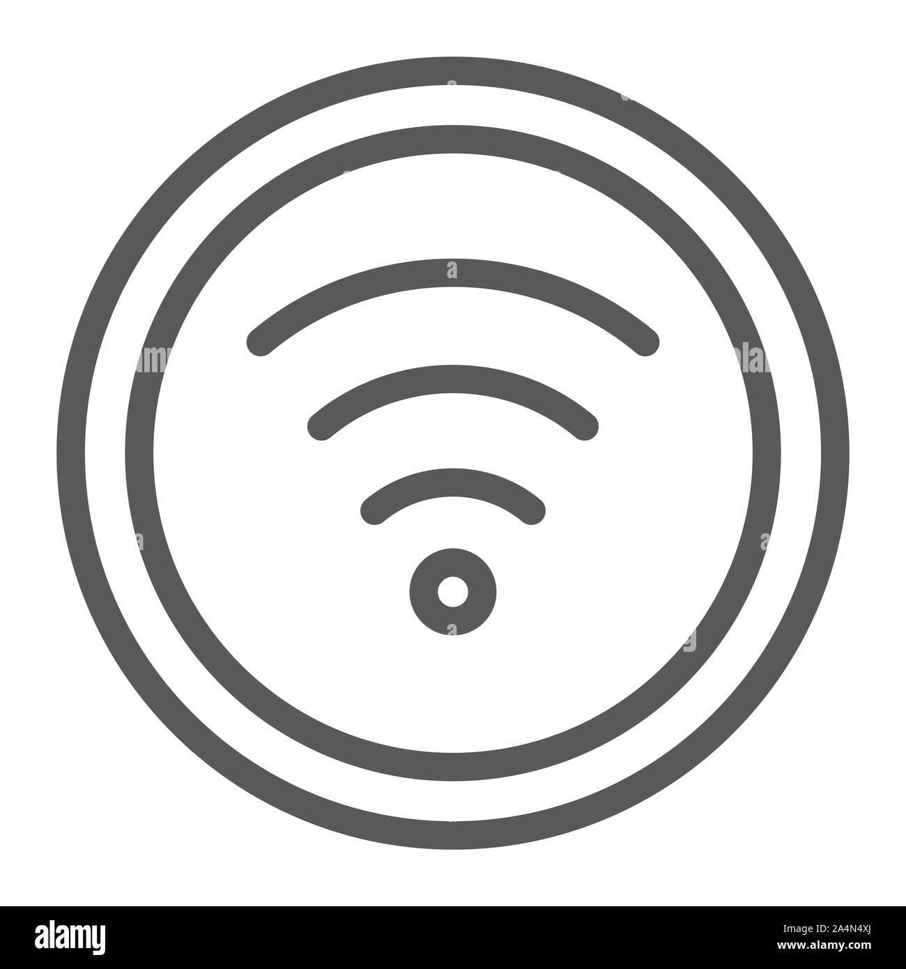 Wifi line icon, internet and network, wireless internet sign, vector ...