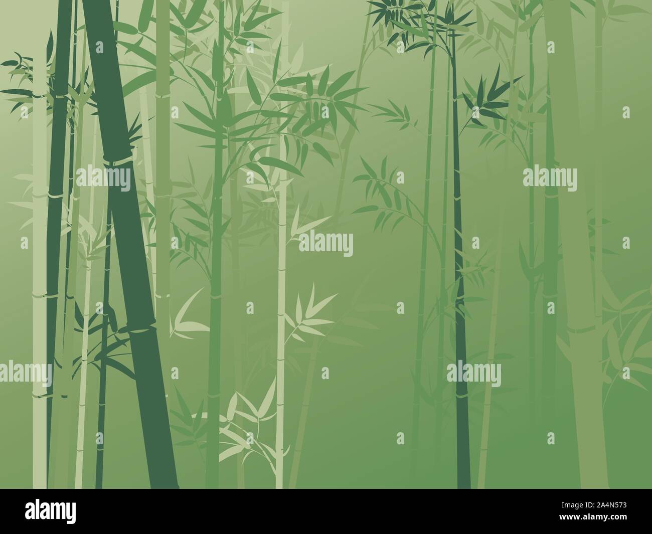 Illustration of bamboo trees, asian forest landscape background Stock ...