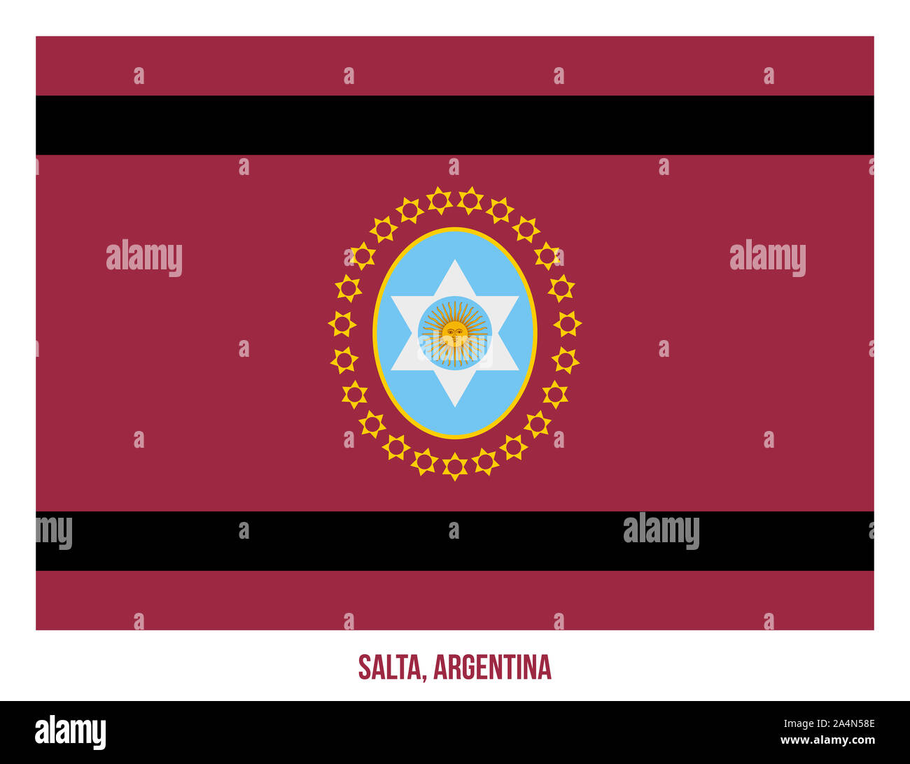 Salta Flag Vector Illustration on White Background. Flag of Argentina ...
