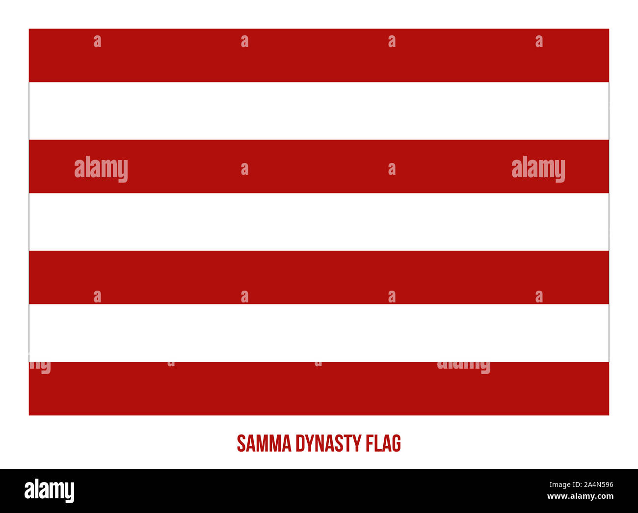 Samma Dynasty (1351-1524) Flag Waving Vector Illustration on White ...