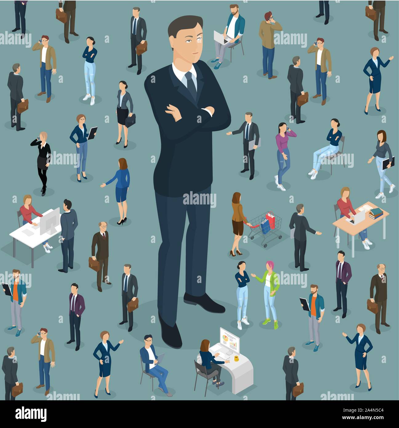 Boss woman office Stock Vector Images - Alamy