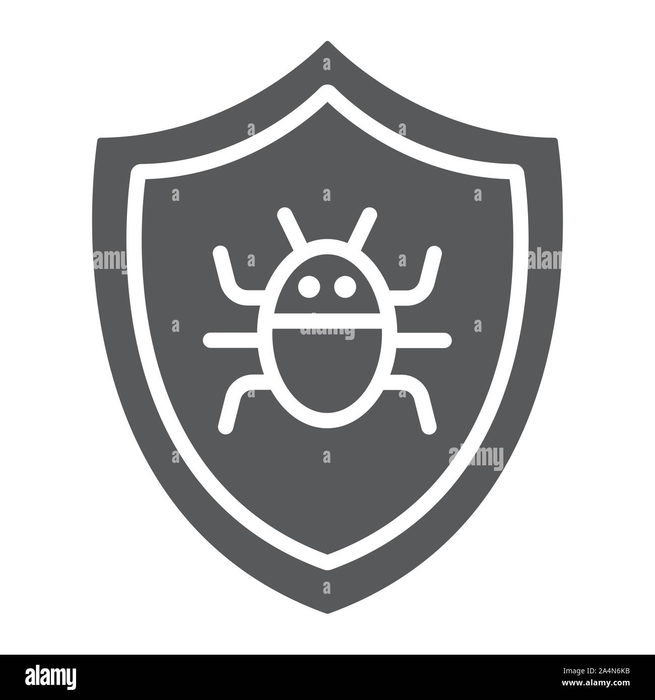 Antivirus glyph icon, technology and protection, software firewall sign ...