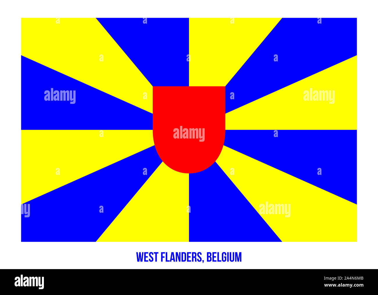 West Flanders Flag Vector Illustration on White Background. Provinces ...