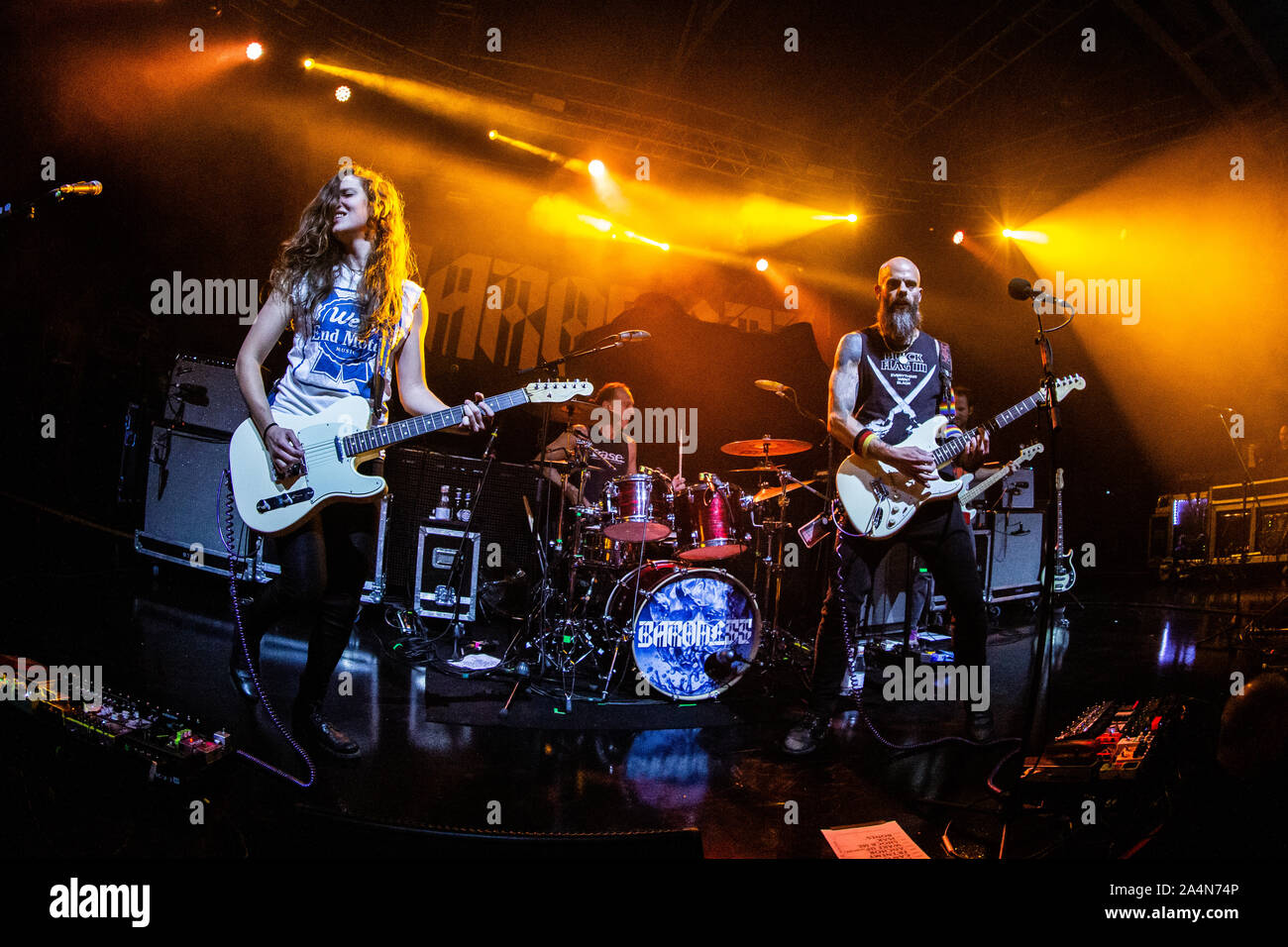 Milan Italy. 14 October 2019. The American hard rock band BARONESS ...