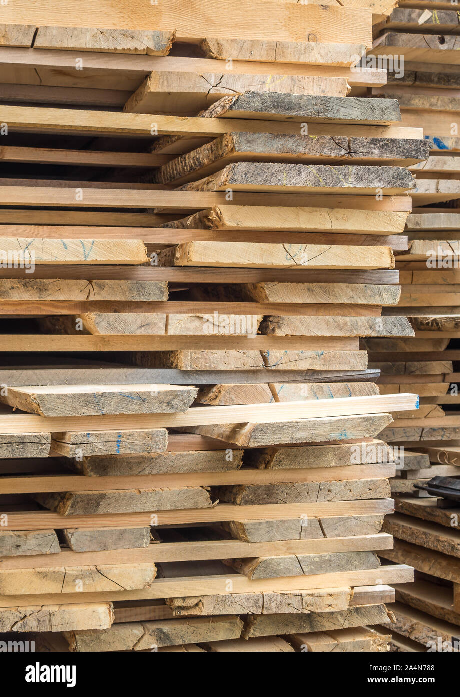 Timber on a building site Stock Photo - Alamy