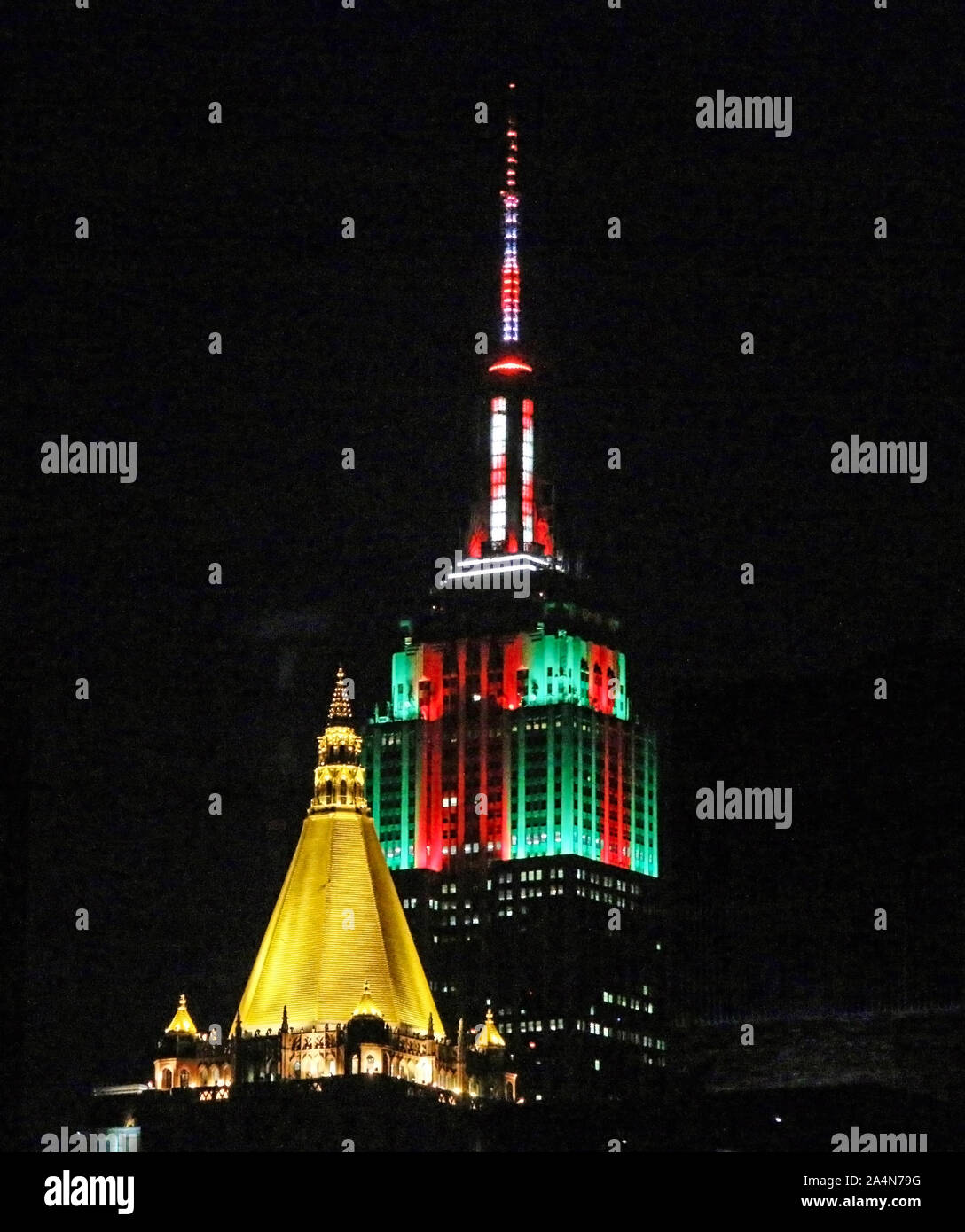 Lighting up the empire state building hi-res stock photography and ...
