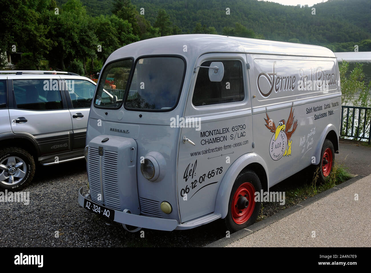 Old restored van used as advertising medium for a cheese maker making ...