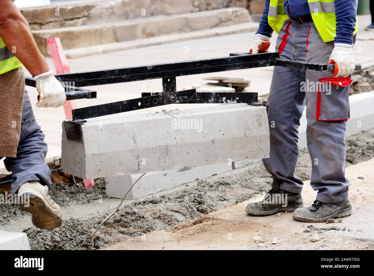municipal work, reconstruction of a street road, image Stock Photo - Alamy