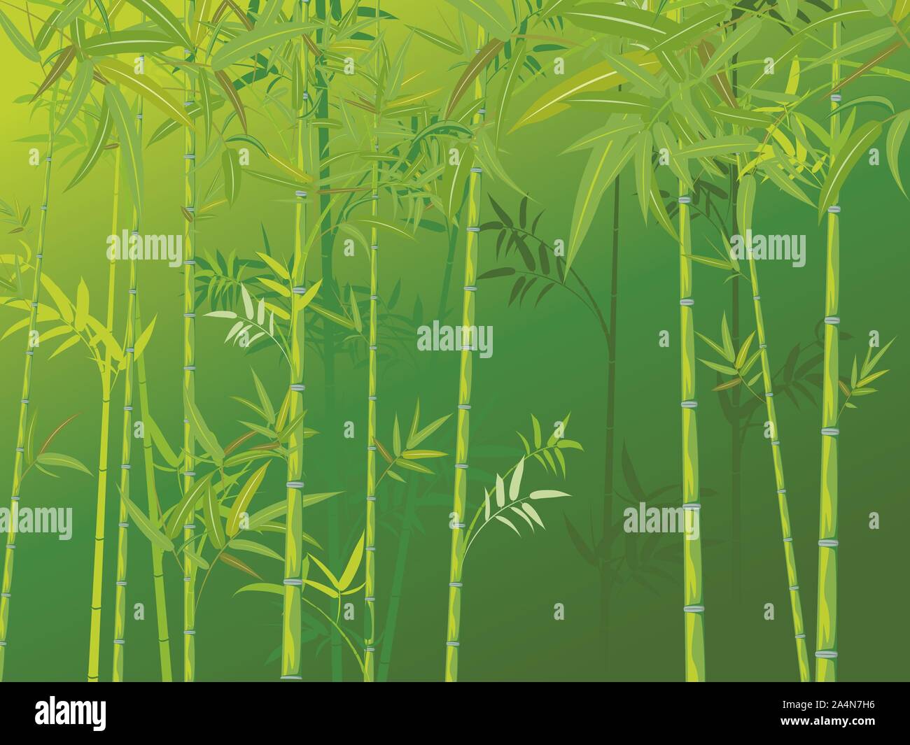 Illustration of bamboo trees, asian forest landscape background Stock ...