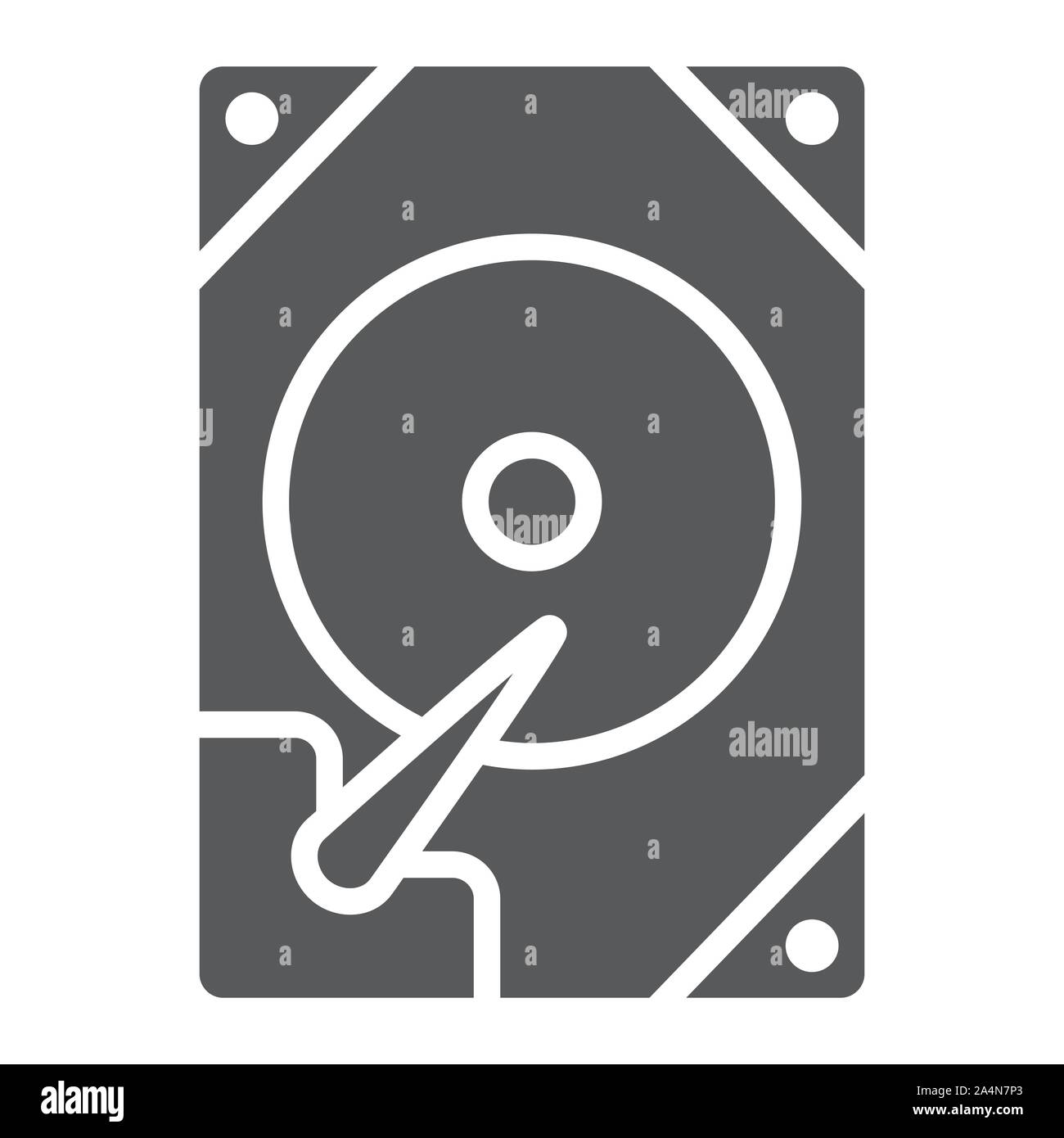 Hdd glyph icon, technology and device, hard drive disk sign, vector ...