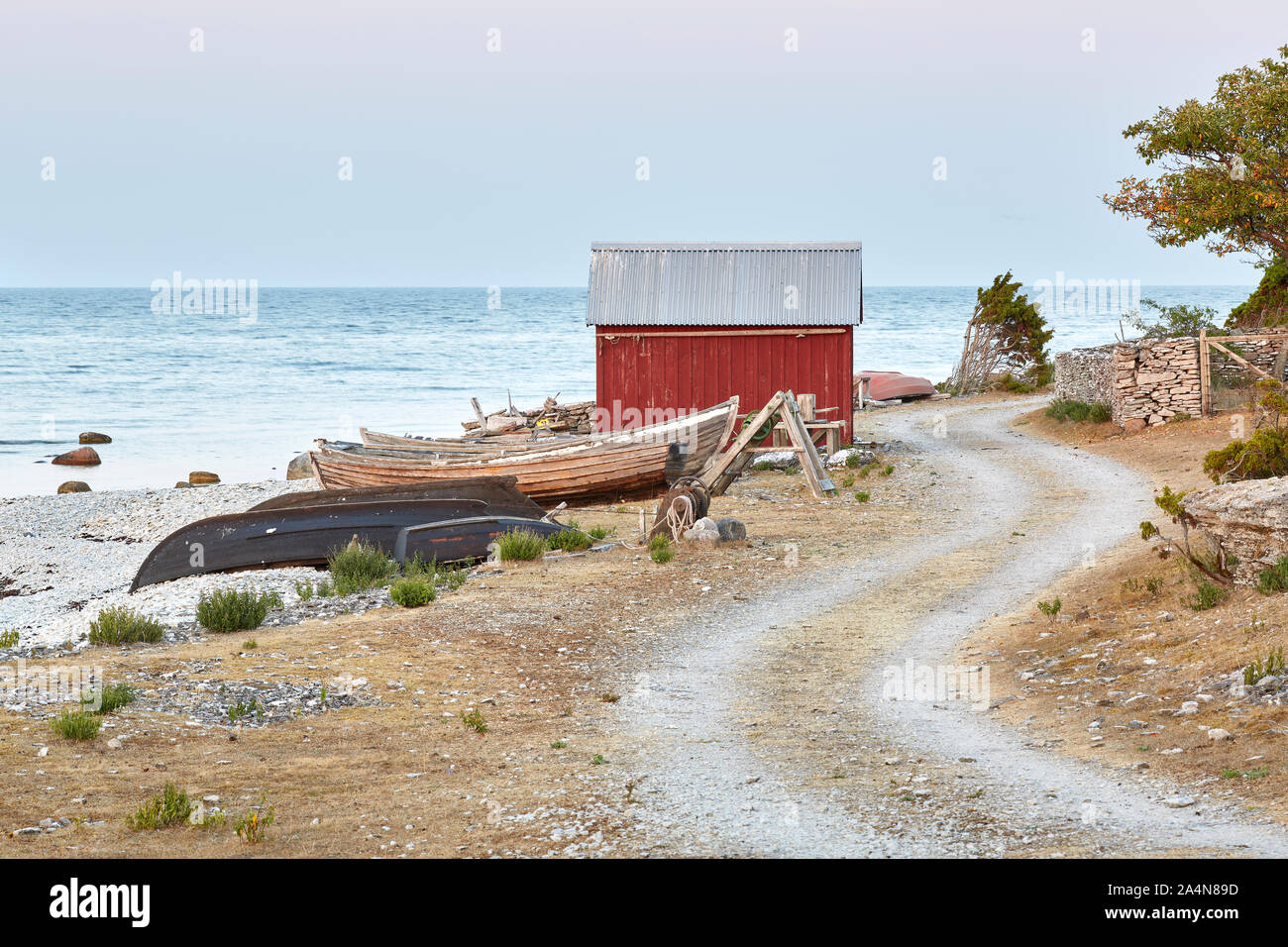 Boat hut at sea Stock Photo - Alamy