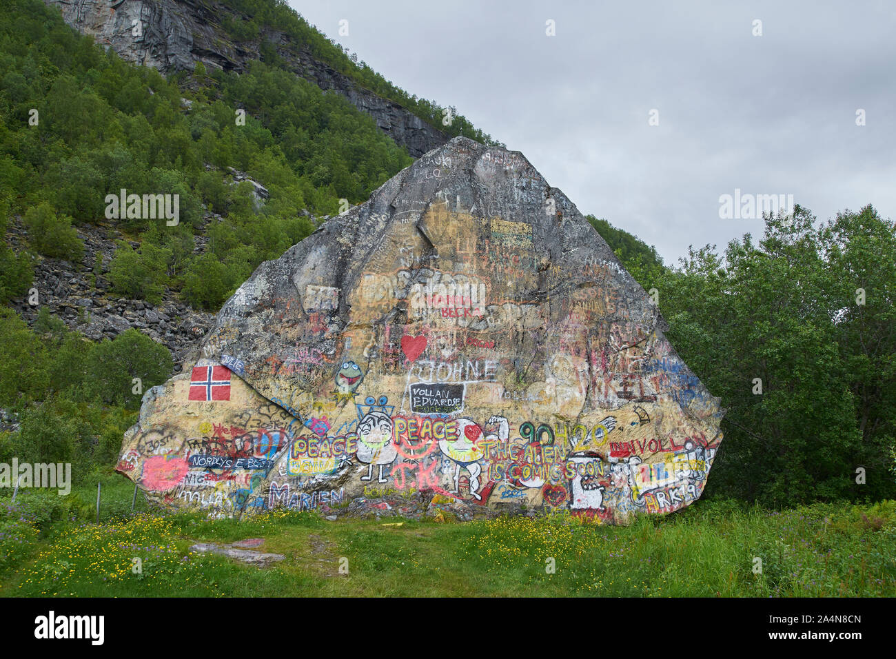 Graffiti on a rock hi-res stock photography and images - Alamy