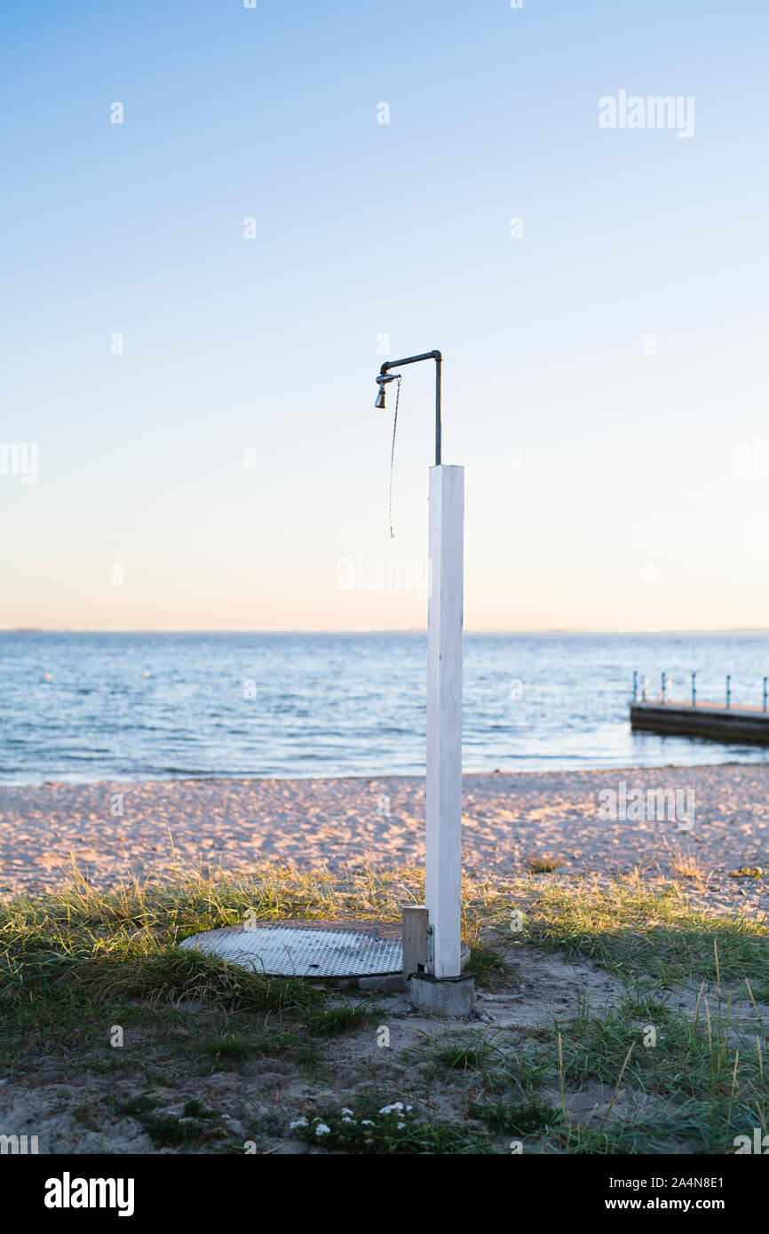 Outdoor shower at sea Stock Photo - Alamy