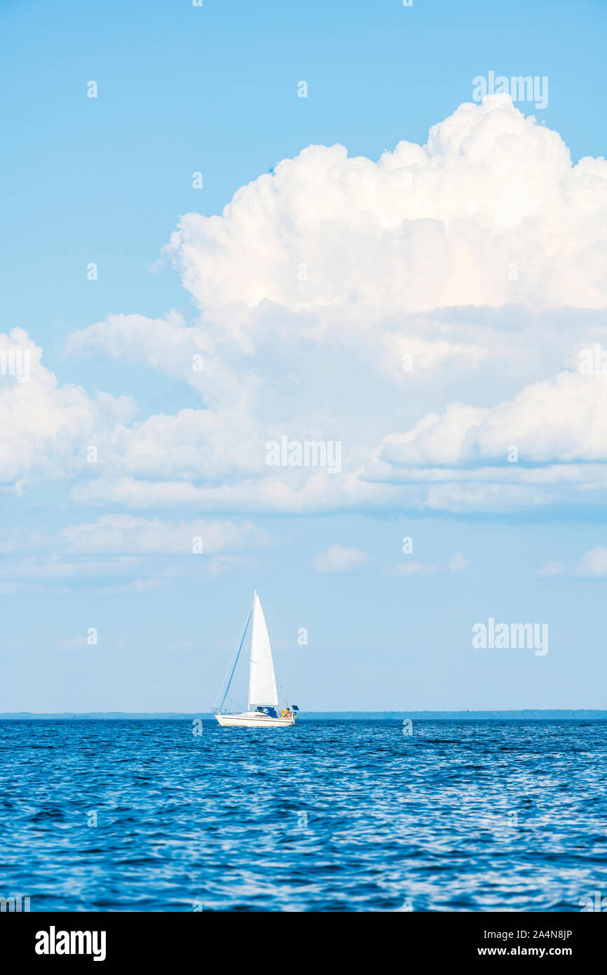 Sailboat on sea Stock Photo - Alamy