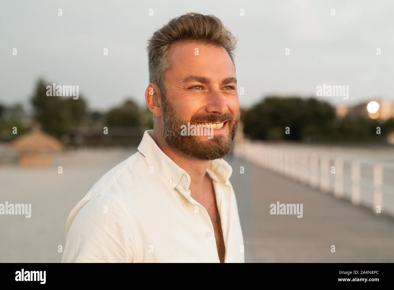 Portrait of bearded man Stock Photo - Alamy