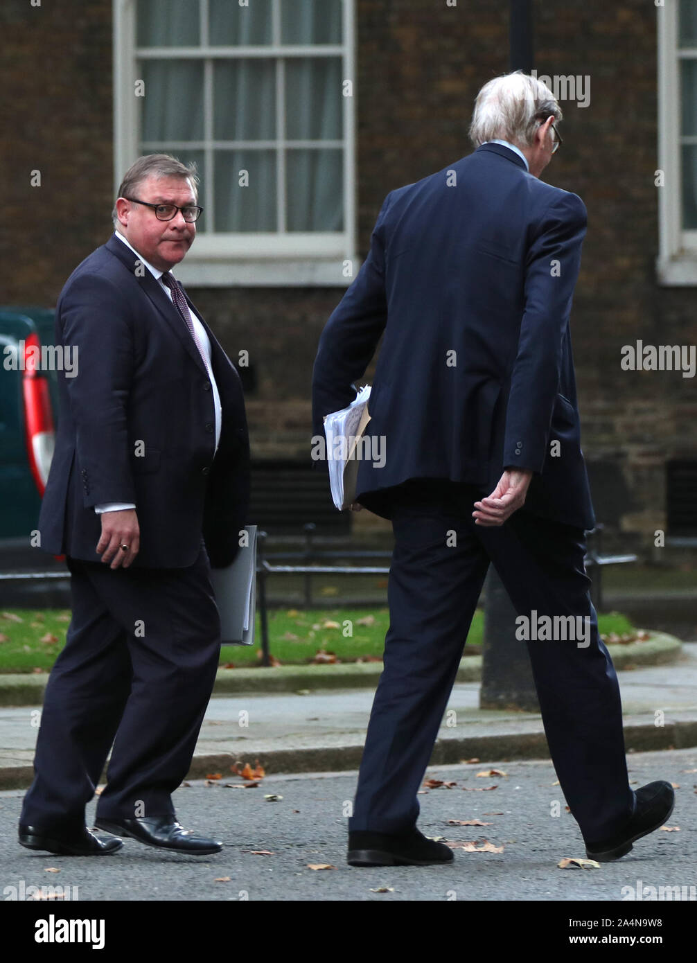 Mark Francois (left) and Sir Bill Cash leave 10 Downing Street, London ...