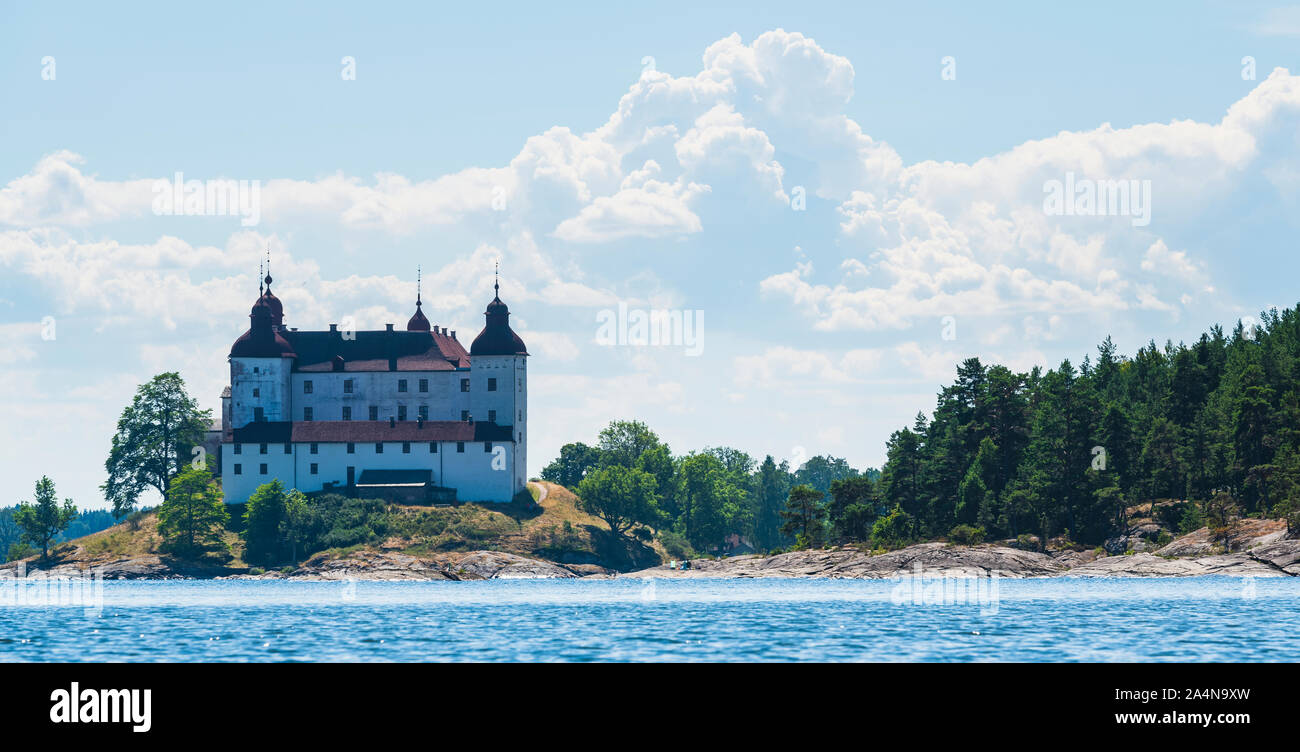View of castle at sea Stock Photo - Alamy