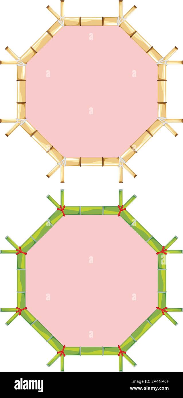 Nature themed frame template with bamboo stalks Stock Vector Image ...