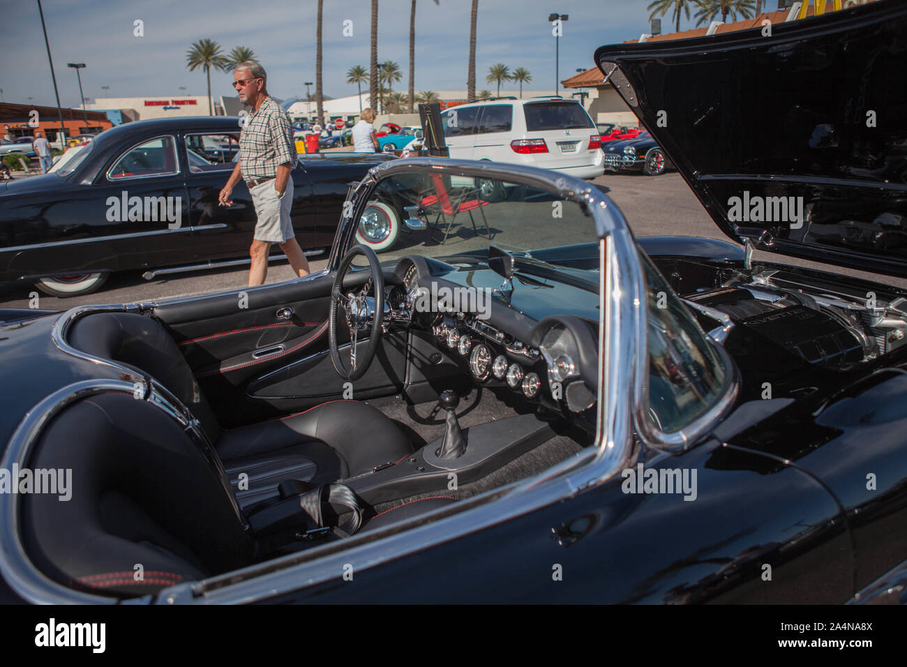 Display of classic cars in a mall in Scottsdale and Phoenix Arizona ...