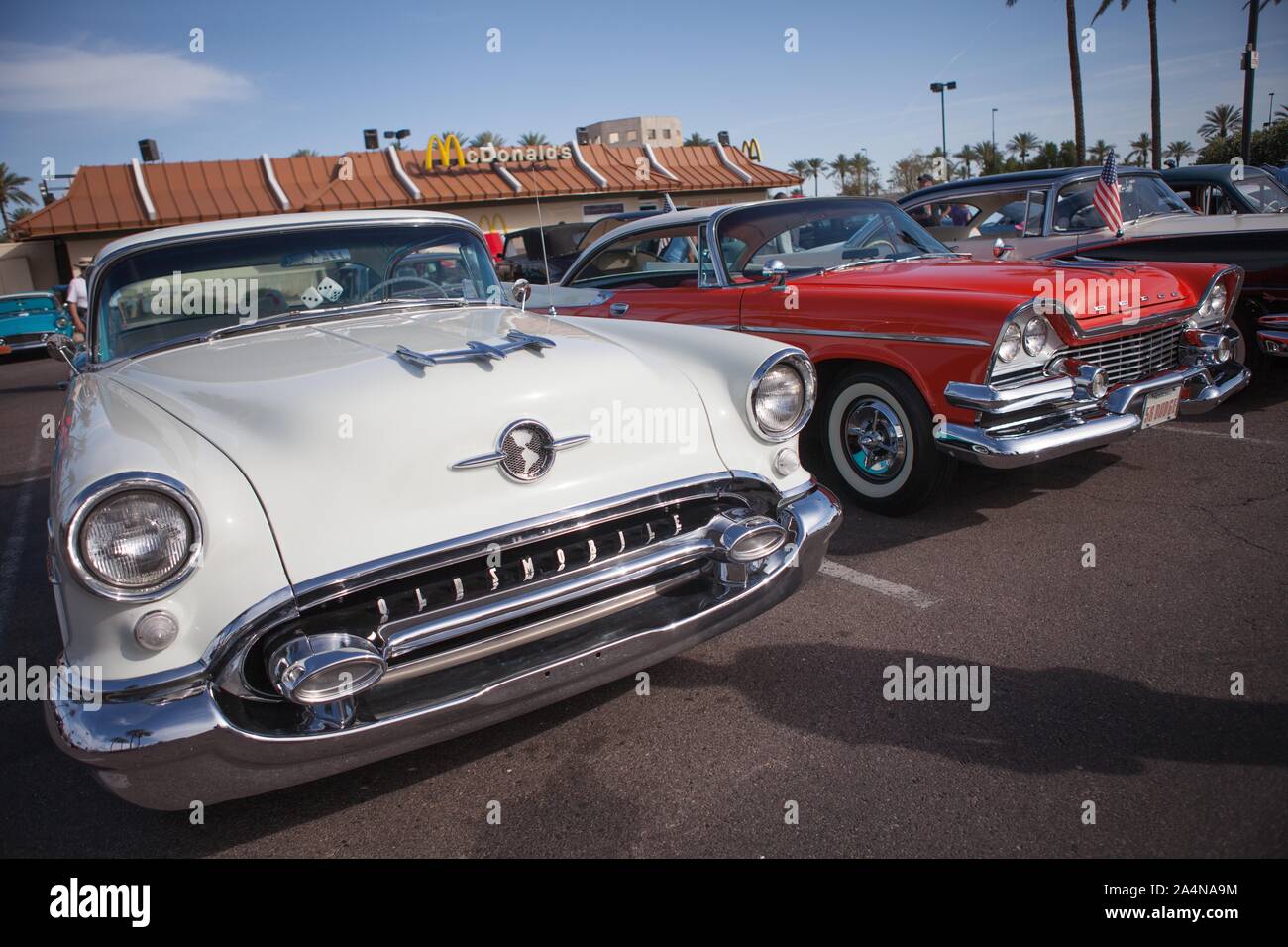 Display of classic cars in a mall in Scottsdale and Phoenix Arizona ...