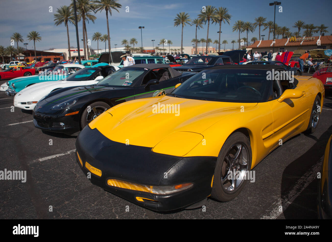 Display of classic cars in a mall in Scottsdale and Phoenix Arizona ...