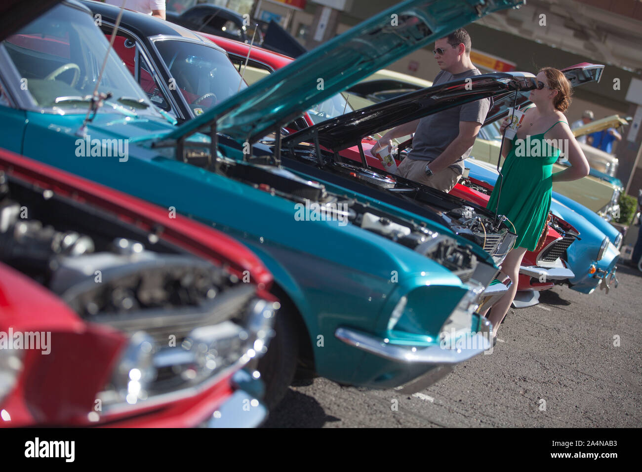 Display of classic cars in a mall in Scottsdale and Phoenix Arizona ...