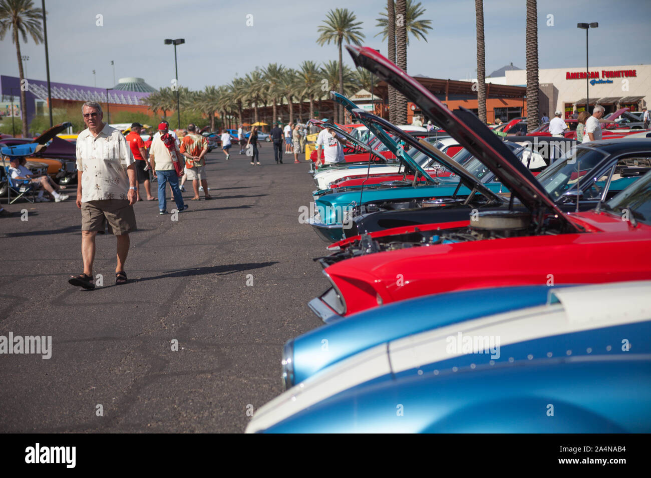 Display of classic cars in a mall in Scottsdale and Phoenix Arizona ...