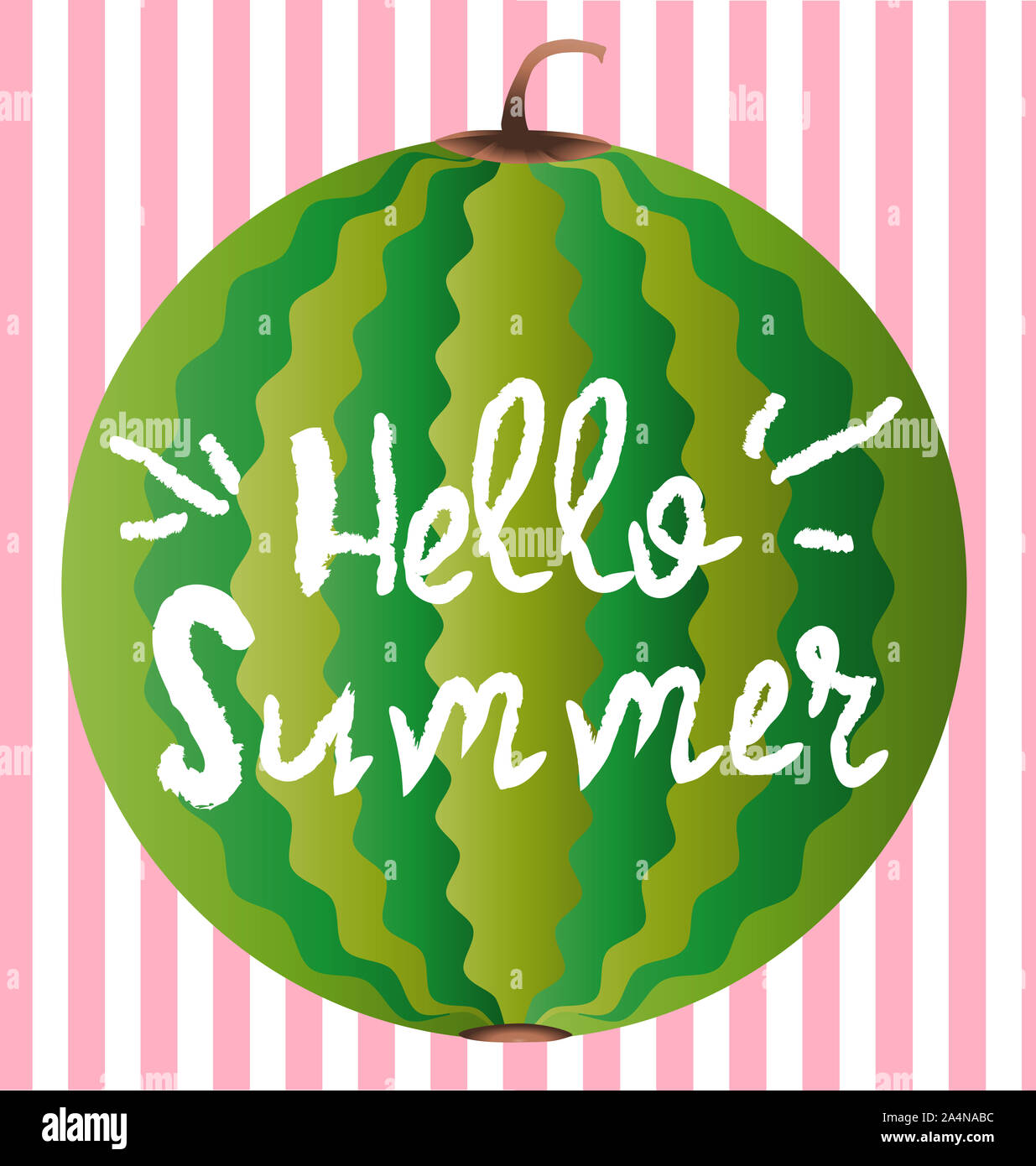 Hello summer greeting card, poster, print. typographical background ...