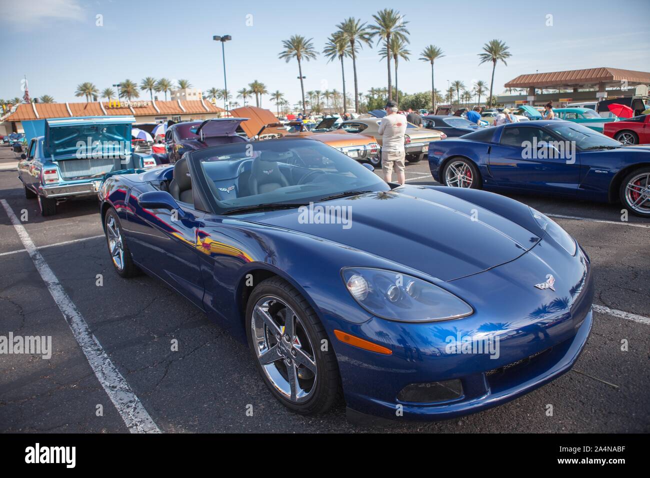 Display of classic cars in a mall in Scottsdale and Phoenix Arizona ...